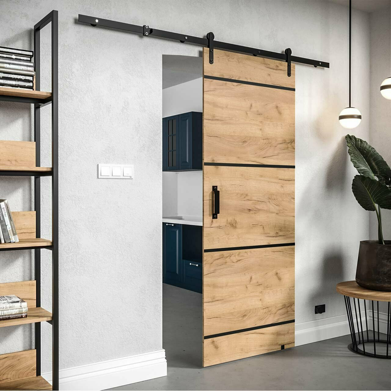 Puerta corredera Hartford 460 (Craft roble) - Muebles de salón | Muebles.es